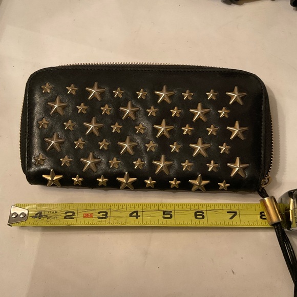 Jimmy Choo | Bags | Jimmy Choo Black With Metal Stars Wallet | Poshmark